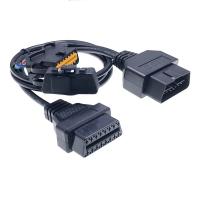 China 1994 Year 16 Pin OBD2 Splitter 1 Male to 2 Females OBD II Y Cable Adapter Harness J1962 Extension Nickel/Golden Plating for sale
