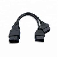 China 50cm 50cm/custom OBD 2 OBDII OBD2 Y Splitter Cable Male to Female Extension Cable Offer Drawing Customizable Length for sale