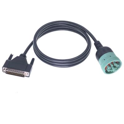 China Highly-Durable Heavy Truck Black J1939 9 PIN Deutsch to DB25 Male Cable for -30°C- 80°C PVC OKI Technic for sale