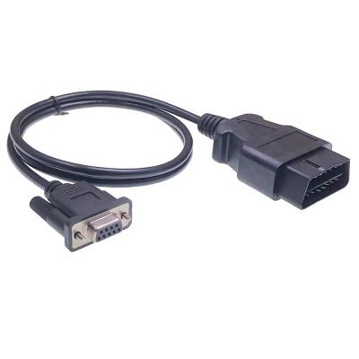 China Car Fitment AOTAI DB9 9Pin Serial RS232 Female Port to Male OBD2 16 Pin OBD Cable Adapter for Audi Europe PVC/ABS for sale