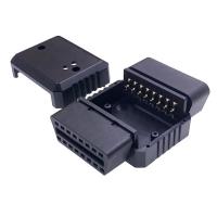 China 16 Pin OBD2 OBDII Male Female Connector J1962 Connector for PCBA PCB Right Angle Pins Nickel/Gold Plating Vehicle Compatible for sale