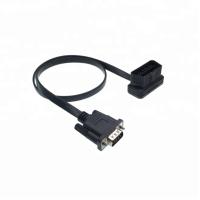 China 50cm/custom Length Right Angle OBD2 Female to DB9 Male Extension Cable with Auto Y Harness and Custom for sale