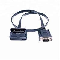 China 50cm/custom Length Right Angle OBD2 Female to DB9 Male Extension Cable with Auto Y Harness and Custom for sale
