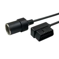 China AOTAI Universal OBD2 Diagnostic Tool Right Angle OBD to Car Cigarette Lighter Female 16 Pin Socket for OBD Extension for sale