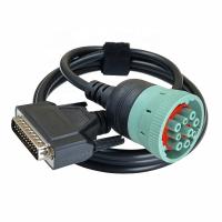 China Vehicle OBD Cable DB25 to J1939 DB15 Male to J1939 Female 9pin Extension Cable for Truck ELD Applicable for sale