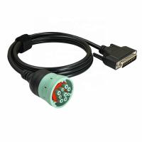 China Vehicle OBD Cable DB25 to J1939 DB15 Male to J1939 Female 9pin Extension Cable for Truck ELD Applicable for sale