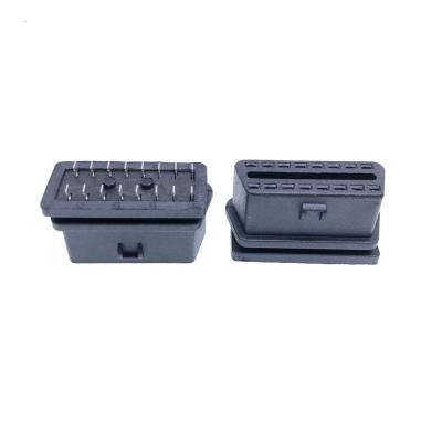 China Auto Parts Casing 16 PIN OBDII J1962 OBD2 Female Connector with Temperature Range 30- 105°C for sale