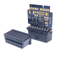 China 16 Pin OBDII Male Connector Drawing and Right Angle Pins with Functionality for sale
