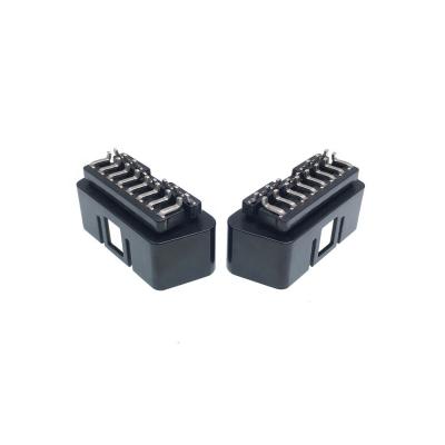 China J1962 OBD OBD2 Male Connector with Right Angle Pins and Lock in ABS Material Offer Drawing for sale