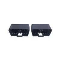 China J1962 OBD OBD2 Male Connector with Right Angle Pins and Lock in ABS Material Offer Drawing for sale