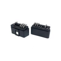 China J1962 OBD OBD2 Male Connector with Right Angle Pins and Lock in ABS Material Offer Drawing for sale