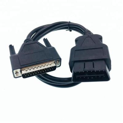 China J1962 16 PIN OBD2 OBDII Male to DB25 D-sub 25 Cable 250g Pinout Information to Meet Customer Offer Specifications for sale