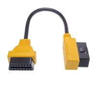 China 120g OBD-II OBD2 Right Angle 16 Pin Auto Car Male to Female Extension Cable Diagnostic Extender Cord Adapter for sale