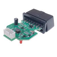 China OBDII PCB Diagnostic Tool with Temperature Range -20-80C OBD II 2 Pin Connector Male Black Plug and OBD2 Connector Housing for sale