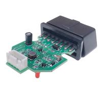 China OBDII PCB Diagnostic Tool with Temperature Range -20-80C OBD II 2 Pin Connector Male Black Plug and OBD2 Connector Housing for sale