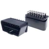 China Temperature -30-80C PCB Auto Electrical Terminal Wire OBDII Right Angle Connector with Nickel Plating Gold-Plating for sale