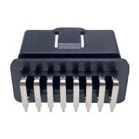 China Temperature -30-80C PCB Auto Electrical Terminal Wire OBDII Right Angle Connector with Nickel Plating Gold-Plating for sale