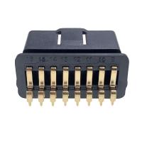 China Customized ABS Plastic Right Angle Male OBD2 PCB Connector for Automotive Repair Tools and Customized Special Features for sale
