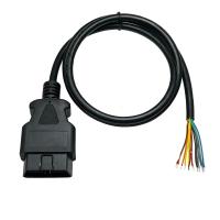China 16PIN OBD Cable OBDII J1962 Male Connector to Open Plug Wire OBD Diagnostic Extension Cable 150g Voltage 12V/24V 12V/24V for sale