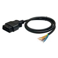 China 16PIN OBD Cable OBDII J1962 Male Connector to Open Plug Wire OBD Diagnostic Extension Cable 150g Voltage 12V/24V 12V/24V for sale