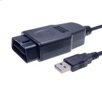 China OBD2 to USB Cable with Nickel/Golden Pins Plating Black White OBD USB Connector 16pin Adapter for sale