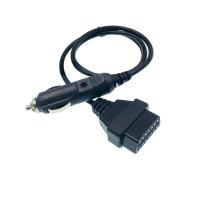 China PVC/ABS Style OBD Power Cable Female OBD II to Cigarette Lighter Extension for sale