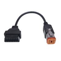 China VOLVO Car Fitment  6Pin To 16Pin OBDII Extension Cable For 12V/24V Motorcycle for sale