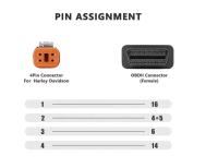 China Harley 4PIN To OBD2 16 PIN Female Adapter Cable For Harley Davidson Harley Motorcycle Cable for sale