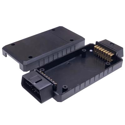 China Style OBD2 Enclosure with 16PIN OBDII Male and Female Connector Normal PIN Material Nickel plating Cold-Plating for sale