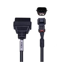 China Automotive Connector KYMCO 3PIN To 16PIN OBD2 Adapter Cable 12V/24V Voltage for sale