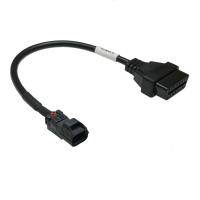 China Automotive Connector KYMCO 3PIN To 16PIN OBD2 Adapter Cable 12V/24V Voltage for sale