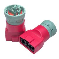 China Diagnostic Tools WIFI 16pin to 9 pin Adapter J1939 OBD2 Reader for Heavy Duty Trucks Year 1983-1985 22AWG for sale
