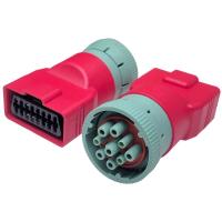 China Diagnostic Tools WIFI 16pin to 9 pin Adapter J1939 OBD2 Reader for Heavy Duty Trucks Year 1983-1985 22AWG for sale