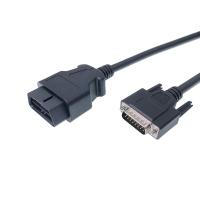 China 1M Length OBD2 Male to DB15 Female Cable with Temperature Range of -20- 80C Cable Length of L 1M and Main Test Data for sale