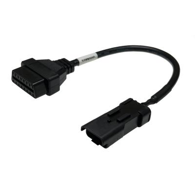 China Motorcycle Ducati 4Pin To 16Pin OBD2 Diagnostic Cable 26AWG OBD Diagnostic Tool for sale