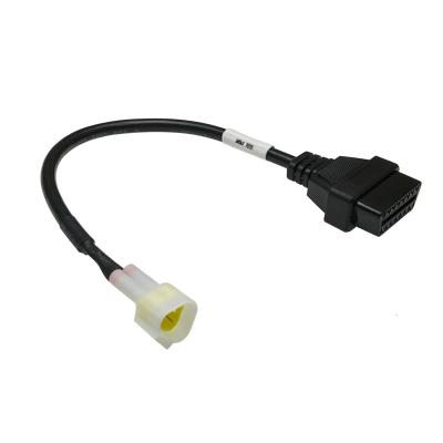 China 120 Series Custom 3PIN Connector LANMO to OBD OBDII 16PIN Female Adapter 30cm for Automotive for sale