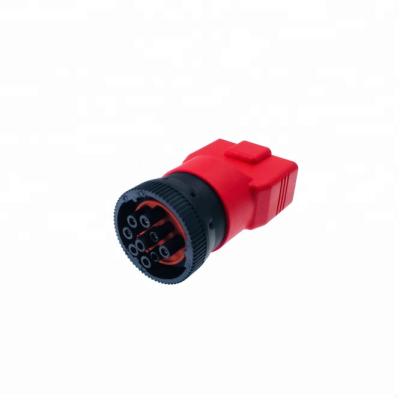 China J1939 9 Pin Deutsch Male J1708 to OBD2 Female Connector Adapter for Heavy Truck at Temperature Range -30°C-80°C and Style for sale