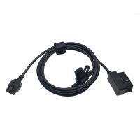 China Custom Black Right Angle OBD2 J1962 Male to Fuse Holder and 2x6 12P Connector Cable for Automotive Troubleshooting for sale
