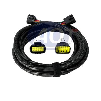 China Custom Automotive Connector AOTAI Custom TE 12PIN Connector 368537-1 174661-2 Wiring Harness 5M for Automotive Diagnostic for sale