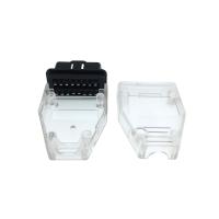 China Voltage 12V/24V OBD2 16pin Male Connector Case Enclosure Cover For ELM327 Blue Tooth PA66 CF Normal Plug Material for sale