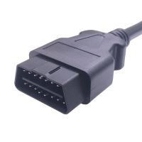 China AOTAI 30CM 12V/24V J1962 OBDII Male to DB25 Male Round Cable with PVC OKI Technic For Diagnostic Tool by OBD2 Male end for sale