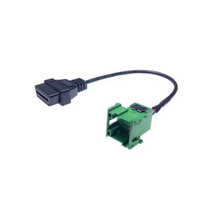 China 120 Series Cable 26AWG OBD OBD2 OBD II 16PINS to FMS Cable Adapter for sale