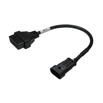 China Engine Analyzer  Motorcycle 3PIN To 16PIN OBD2 Adapter Compatible With SYM Motorbike for sale