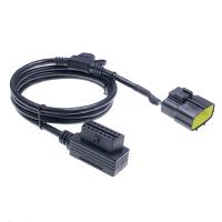 China PA66 GF ABS PC AOTAI Right Angle Female Automotive Connector Cable OBD2 16PIN for sale