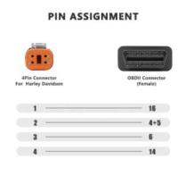 China Gray Motorcycle Extension Cable DT06-4P 4Pin OBD Cable For Motorcycle for sale