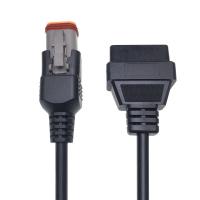 China Gray Motorcycle Extension Cable DT06-4P 4Pin OBD Cable For Motorcycle for sale