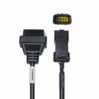 China PVC Autobike 4 Pin to 16 Pin Cable Connector Adapter OBD1 to OBD2 for Ducati Motorcycles for sale