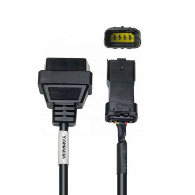 China PVC Autobike 4 Pin to 16 Pin Cable Connector Adapter OBD1 to OBD2 for Ducati Motorcycles for sale