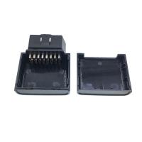 China Temperature -20- 80degree OBD2 Male Connector 16pin 90 Degree Right Angle J1962m Plug with Snap Enclosures for sale