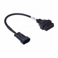 China Fiat Motorbikes OBD2 Scanner Cable with 3 Pin Diagnostic Adapter and Extension Cable Year 1981-1983 for sale